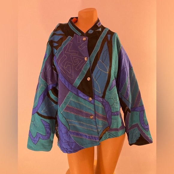 Chico's | Jackets & Coats | 8s Colorful Artistic Jacket | Poshmark